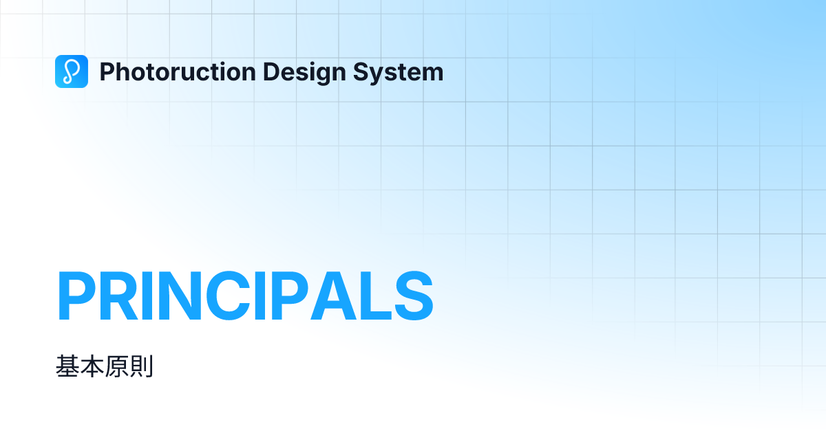PRINCIPALS | Photoruction Design System